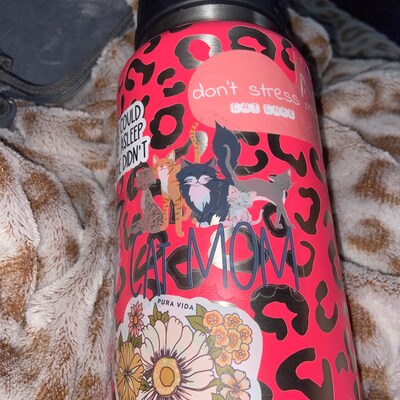 Cat Mom Sticker, Clear Cats Label, Animal Lover Decal, Kindle Sticker ...