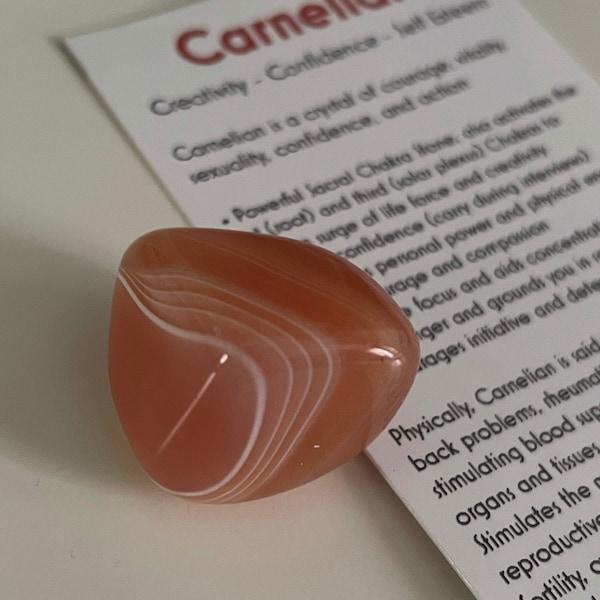 Carnelian Tumbled Stone - Multiple Sizes Available - Tumbled Carnelian ...