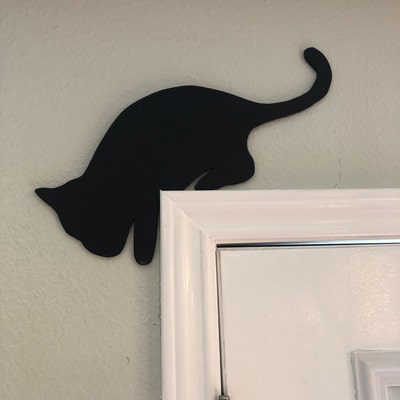 Wood Cat Door Topper four Poses - Etsy