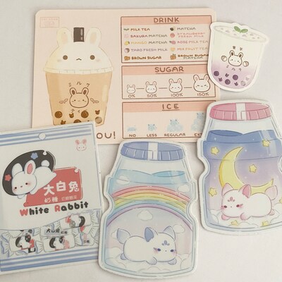Bunny Dim Sum Sticker Sheet 4x6 Matte Vinyl Sticker Sheet - Etsy