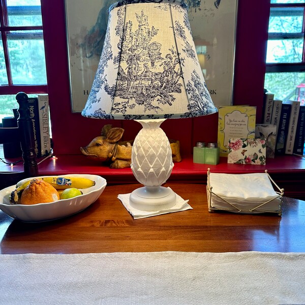 Toile Lamp Shade, Blue Toile Lamp Shade, Blue Lamp Shade, French Lamp ...