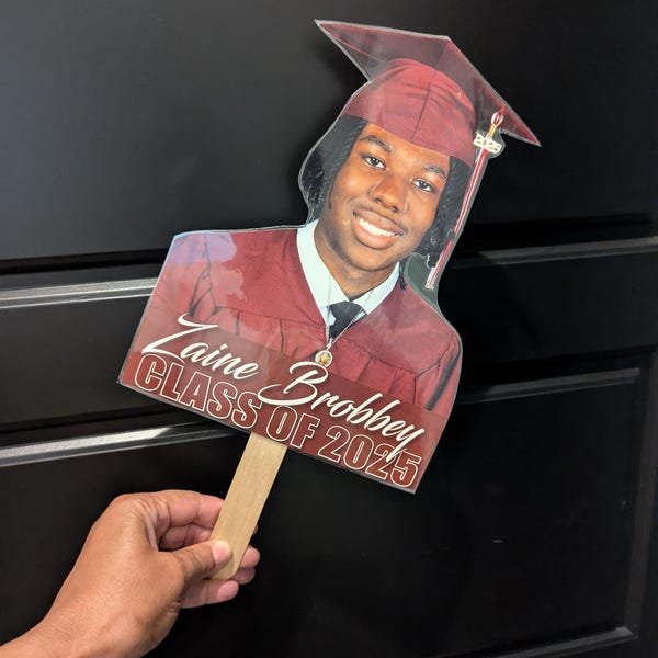 Custom Graduation Big Head Photo Fans - Personalized Hand Fan ...