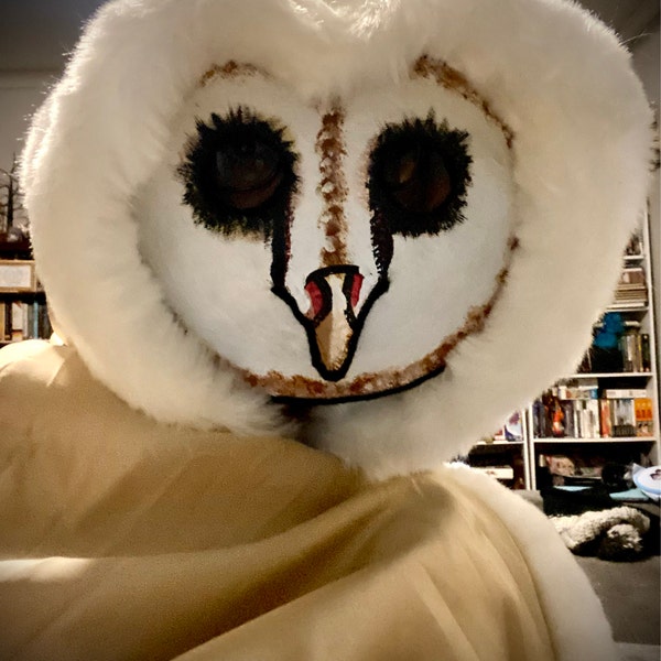 Barn Owl Masks for Halloween Costume, Creepy Adult Masquerade, Animal ...