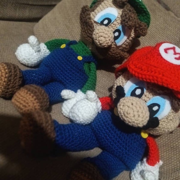 Crochet Pattern Bro Super Plumber PDF Easy Amigurumi Baby Toy Fine or ...