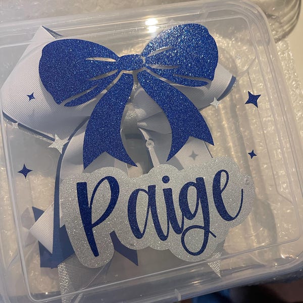 Personalized Cheer Bow Case • Cheerleader Bow Holder • Cheer Bow Case ...