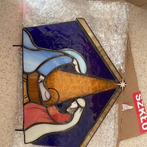 Stained Glass Nativity Set: Holy Family Christmas Decor - Etsy