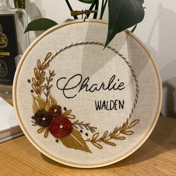 Personalised Name Embroidery Pattern, Perfect for Name Announcements or ...
