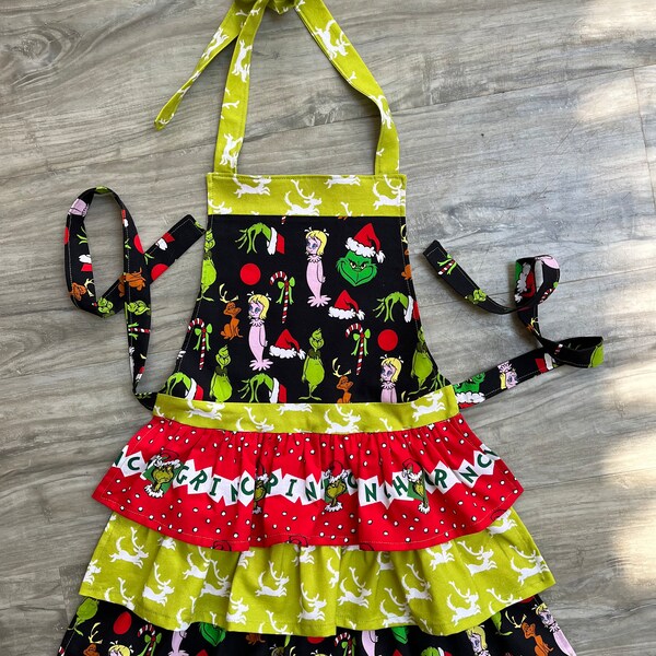 GIRLS APRON, Apron PATTERN, Little Girls Ruffle Apron, Four Sizes ...