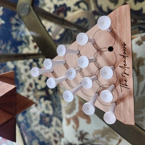 Personalized Triangle Peg Jump Game / Golf Tee / Solitaire/ Gift ...