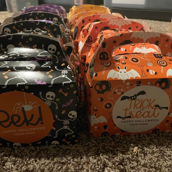 Trick or Treat Bag Stickers, Halloween Labels, Halloween Stickers ...