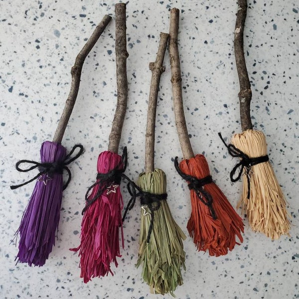 Mini Witch Broom Decoration for Tiered Tray, Choose Color, Handmade ...