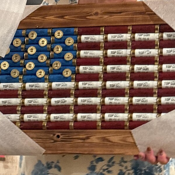 Large Shotgun Shell American Flag - Etsy