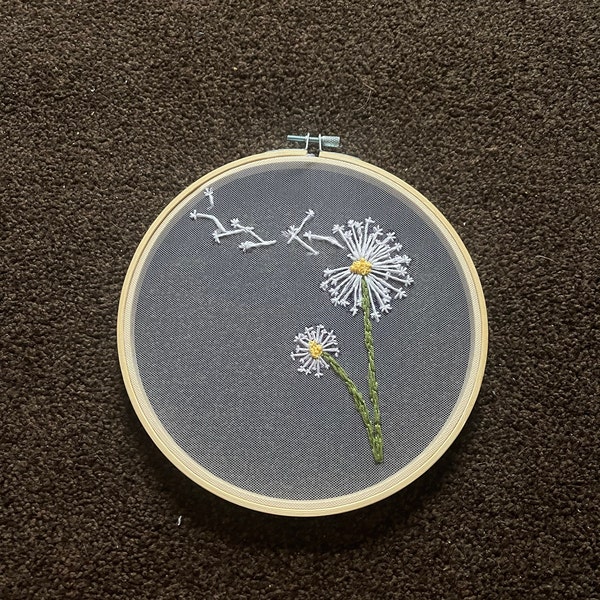 Transparent Embroidery Kit for Beginner / Flowers Embroidery / European ...