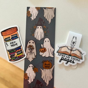Ghosts Bookmark Paper Bookmark for Bookish Gifts Halloween Bookmark - Etsy
