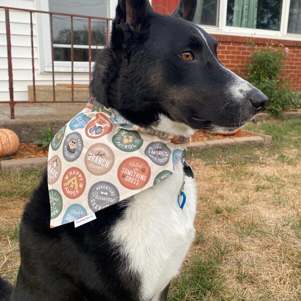 Sienna Bandana, Dog Bandana, Fall Dog Bandana, Over the Collar Dog ...