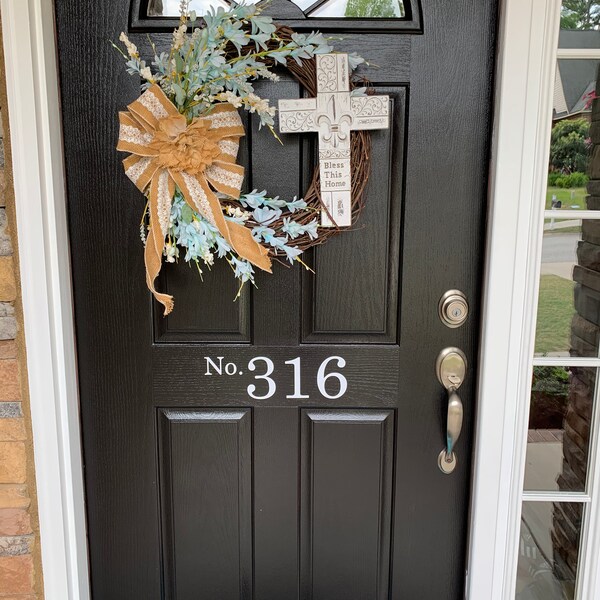 Vinyl House Numbers Front Door Decal, Address Numbers for Front Porch ...