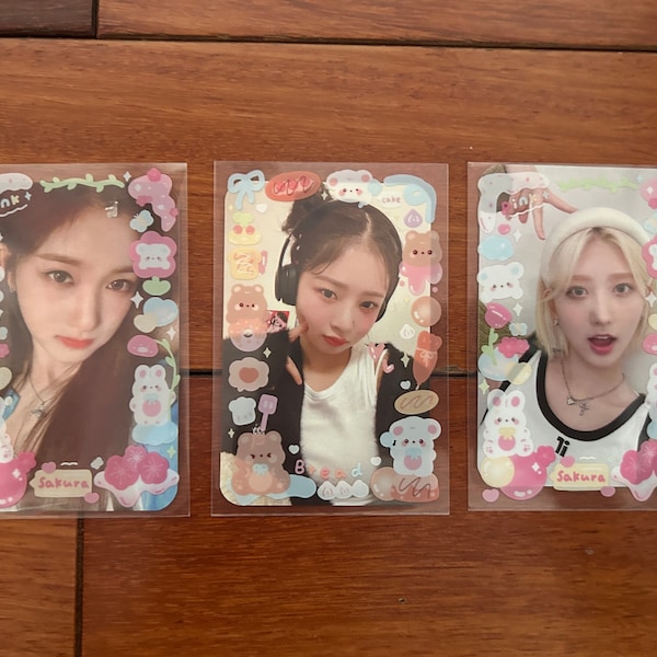 Hearty Holographic Color Card Sleeves, Kpop Photocard Sleeve, Double Pc ...
