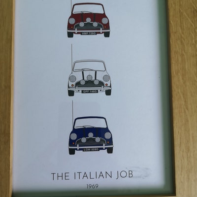 Italian Job 1969 Austin Mini Cooper S Minimalist Print - Etsy UK