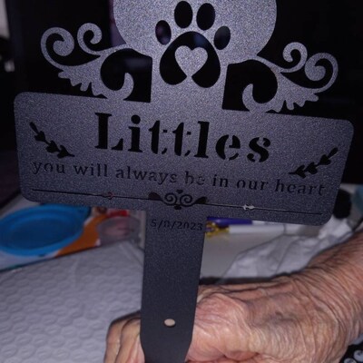 Custom Dog Memorial Stake Metal Dog Grave Stake Memorial Plaque With ...