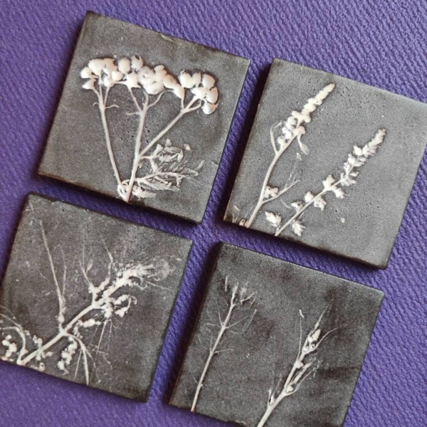 Tile Set From a Country Cottage II, Handmade Ceramic Tiles, Natural ...