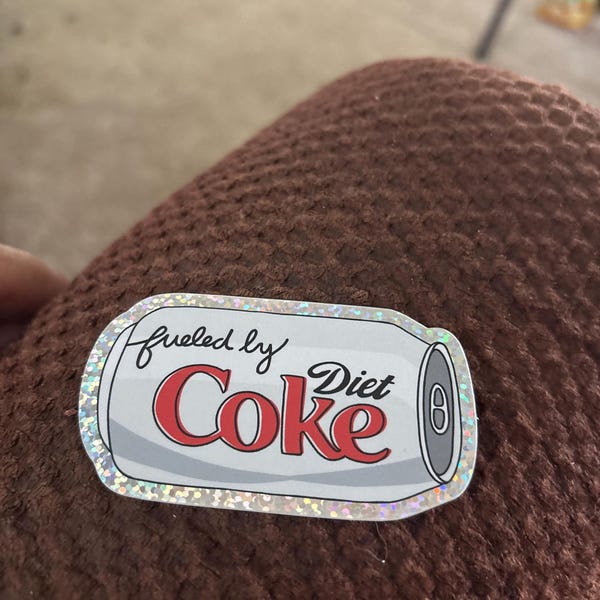 Special Edition GLITTER Fueled by Diet Coke Sticker | Waterproof Vinyl ...