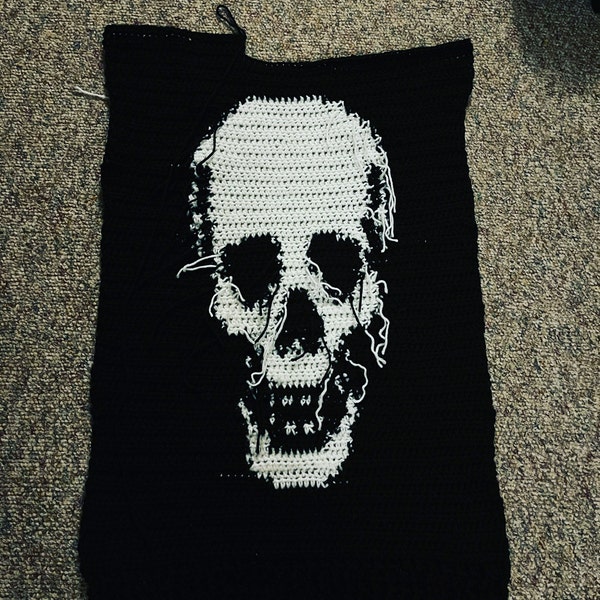 Crochet Skull Cardigan Pattern Crochet Sweater Pattern - Etsy