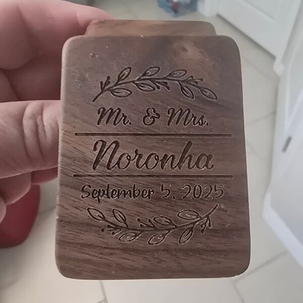 Triple Flip Wooden Ring Box, Custom Wedding Ring Box, Engagement Ring ...