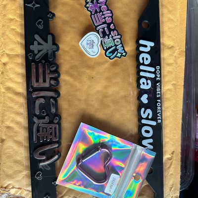 Hella Slow License Plate Frame Chrome - Etsy