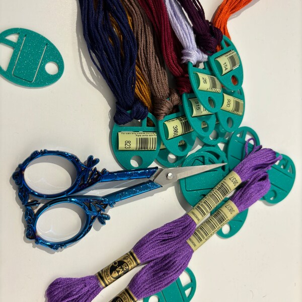 MIDI Floss Thread Drops With Label Tag Slot Cross Stitch, Embroidery ...