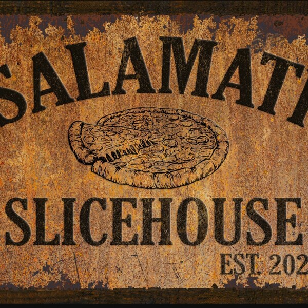 Custom Rusty Design Metal Sign: Personalized Text, Indoor/outdoor - Etsy