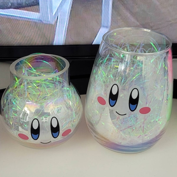 Set of 3 Kirby Face Sticker Transparent - Etsy