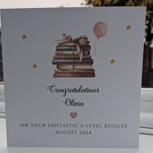Exam Congratulations Card, Personalised A Level Results Card ...