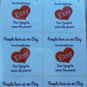 Etsy Review Stickers , Custom Labels, Etsy Stickers, Etsy Labels, Etsy ...