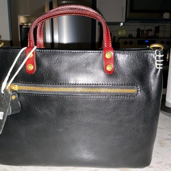 Handmade Leather Top Handle Bag: Vintage Crossbody Satchel - Etsy