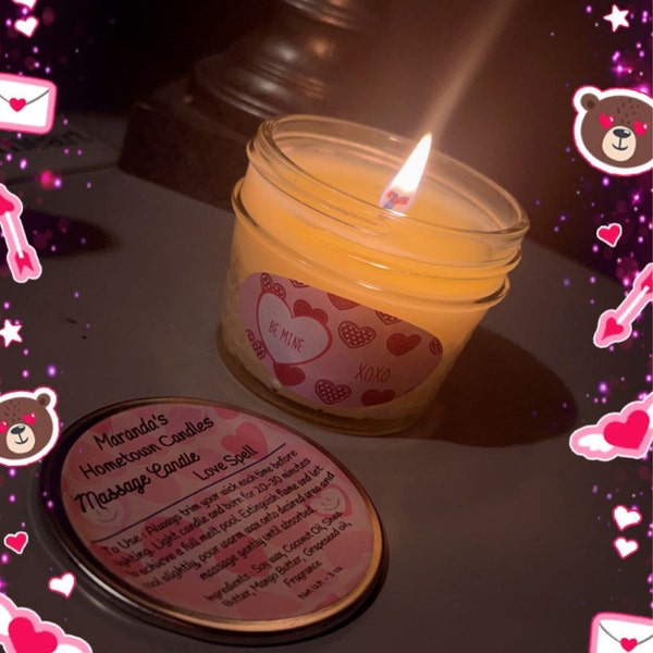 Massage Candle/lotion Candle Gift for Her, Romantic Valentines Gift ...