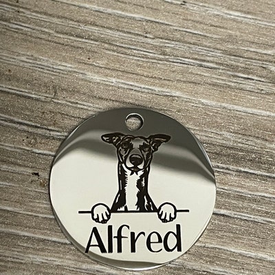 Dog Tag, Name Tag, Pet ID, Dog Name Disc, Engraved Stainless Steel ...