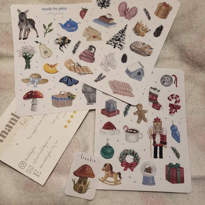 Winter Sticker Sheet Cozy Winter Stickers, Bullet Journal Stickers ...