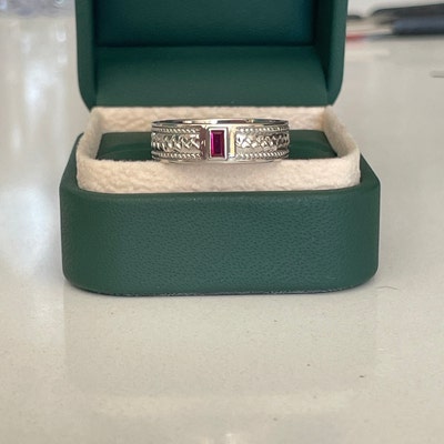 Yellow Gold Ruby Necklace Princess Cut Ruby Pendant Solitaire Ruby ...