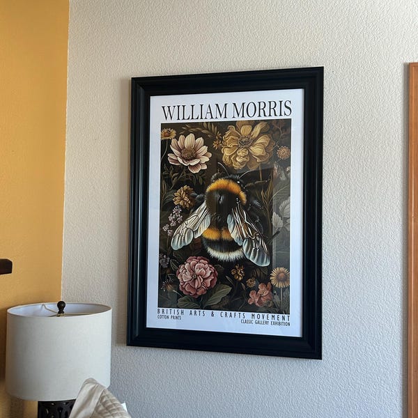 William Morris Style Bumble Bee Print - Cotton Prints Exhibition ...