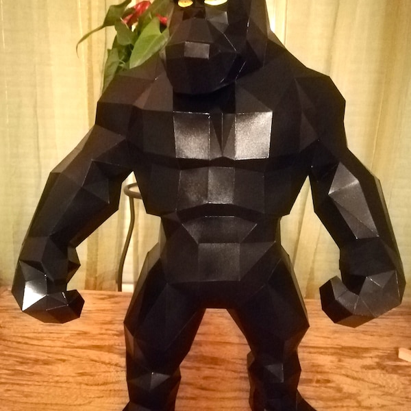 King Kong, Kong Paper Craft, Digital Template, Origami, PDF Download ...
