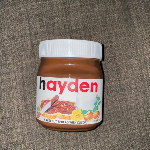 Nutella Jar With Personalised Custom Labels Made to Order - Nutella Jar ...