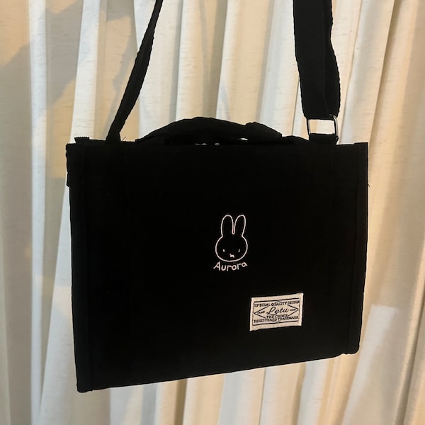 Bunny Embroidered Shoulder and Baguette Bag - Etsy