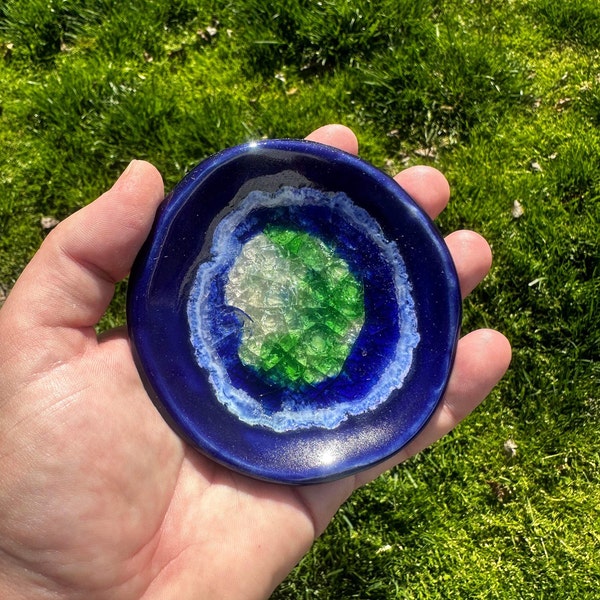 Butterfly Puddler Dish - Butterfly Feeder - Cobalt Blue With Recycled ...