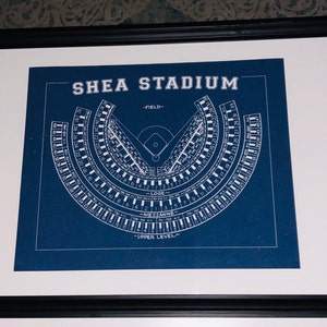 Print of Vintage Shea Stadium Seating Chart on Photo Paper - Etsy
