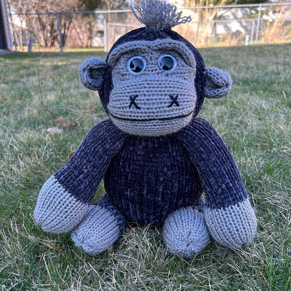 Baby Gorilla - Circular Knitting Machine Pdf Pattern - Sentro Addi ...
