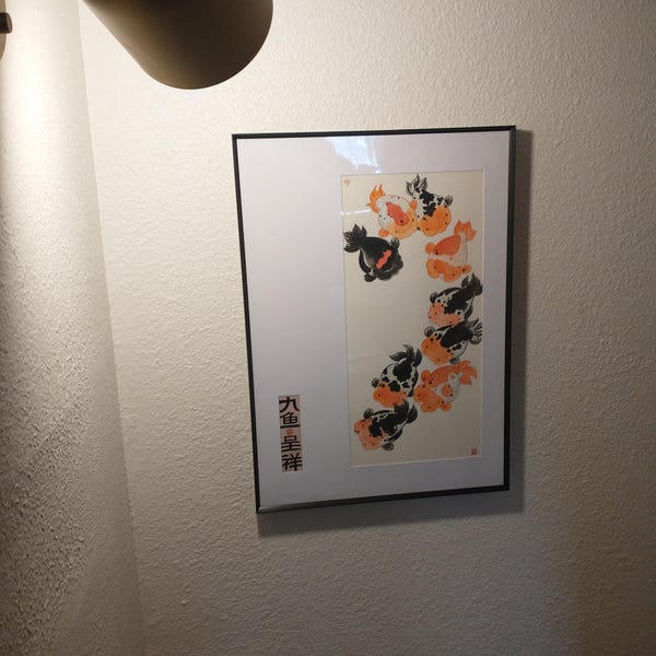 Handmade Watercolor Paint| Ranchu Swimming at Ease Painting ...