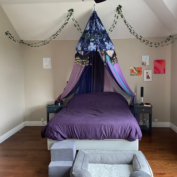 Boho Bed Canopy, Meditation, Tent, Canopy, Fort, Festival, Quiet Time ...