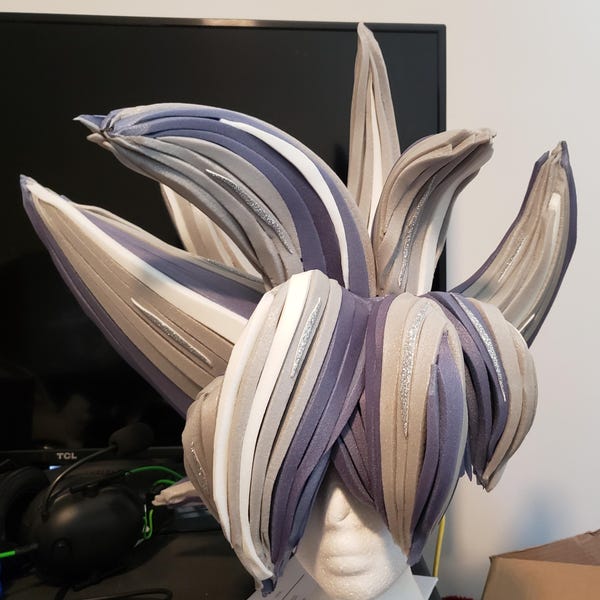 Foam Wig / Foampruik 2-TAILS LONG ETSY019 - Etsy