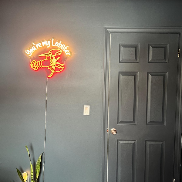 You're My Lobster Neon Sign,lobster Wall Decor,crayfish Sign, Ocean ...