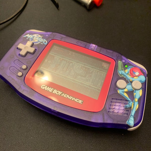 Metroid Fusion Custom Nintendo Gameboy Advance Shell Housing Gba - Etsy